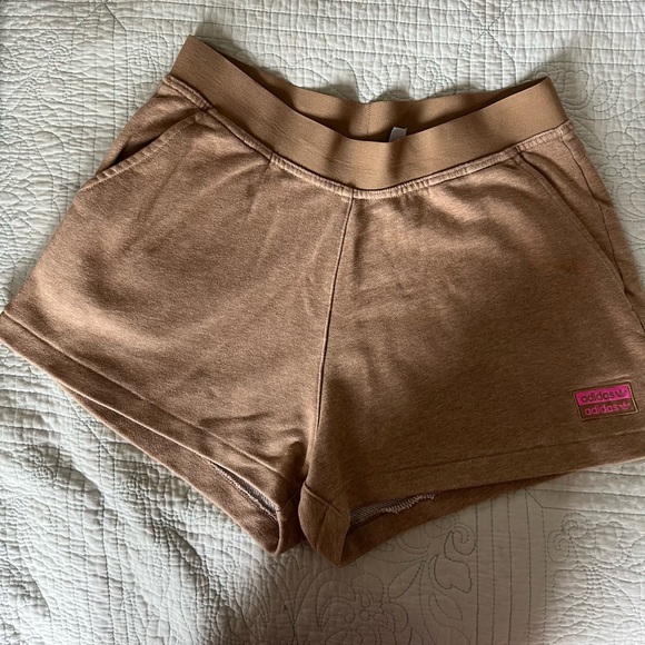 adidas | Shorts | Adidas Ryv Logo Tan Shorts | Poshmark